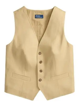 Polo Ralph Lauren Buttoned Hemp Vest - Beige