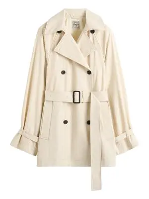 TOTEME Double-breasted Belted Blazer - Nude