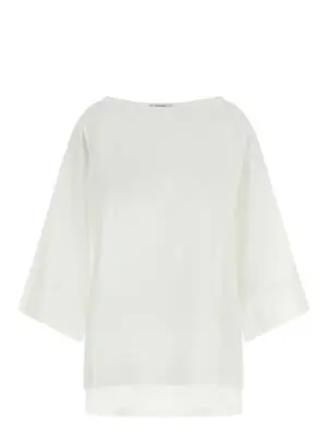 THE ROW Wide Sleeved Linen Blouse - White