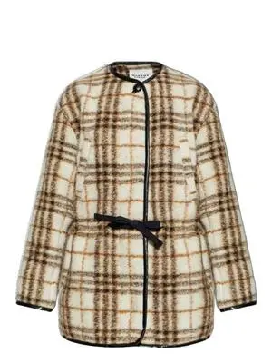 Isabel Marant Étoile Checked Wool Blend Jacket - Nude