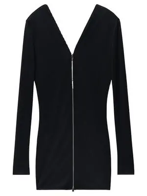 Alexander Wang Continuous Zipper Knitted Mini Dress - Black
