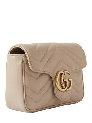 Gucci Gg Marmont Mini Shoulder Bag - Light Gray