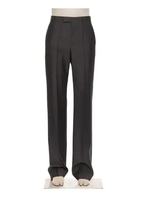 Valentino Garavani Pleated Straight Leg Tailored Trousers - Black