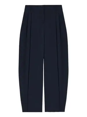 Alexander McQueen Wide Leg Tailored Trousers - Navy