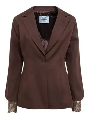 BLUGIRL Lace-trim Blazer - Black