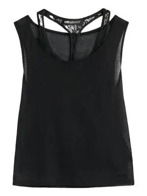 Our Legacy Lace Panel Swim Tank - Black