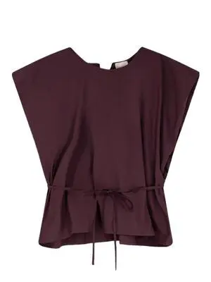 ALYSI Waist Tie T-shirt - Red