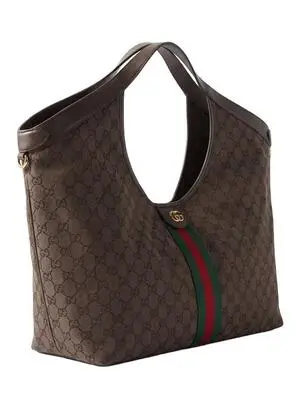 Gucci Giglio Large Tote Bag - Dark Brown