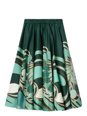 La DoubleJ Ballerina Skirt With All-over Print - Green