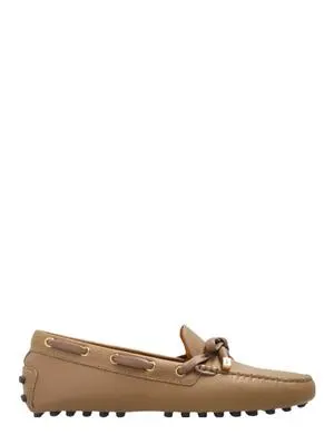 TOD'S Bow Detail Loafers - Brown