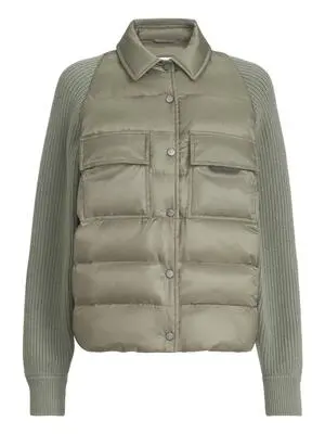 BRUNELLO CUCINELLI Brunello Cucinelli Quilted Pocket Knit-Sleeve Jacket