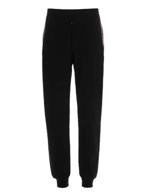 Alexander McQueen Logo-tape Straight Leg Pants - Black