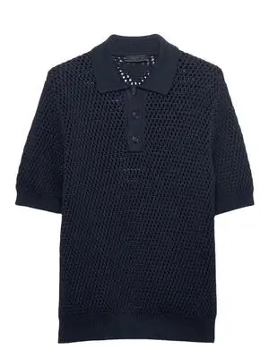 Prada Knitted Polo Shirt - Blue