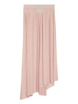 GIVENCHY Givenchy Pink Asymmetrical Pleated Skirt With Double Belt Detail