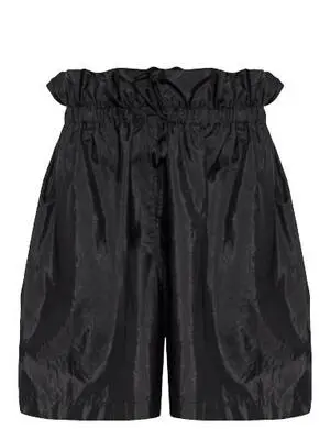 JIL SANDER High-waisted Ruffled Shorts - Black