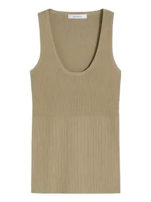 Max Mara Ribbed Tank Top - Khaki