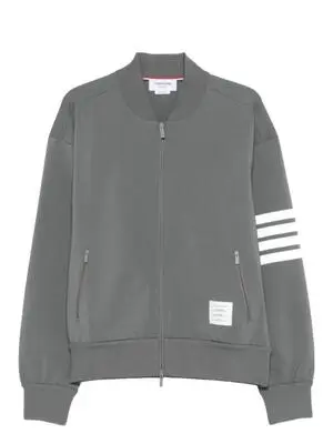 Thom Browne Four-stripe Zip-up Bomber Jacket - Gray