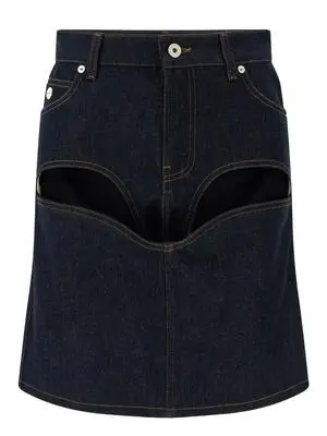JEAN PAUL GAULTIER Denim Cutout Mini Skirt - Blue