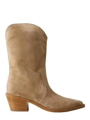 GIANVITO ROSSI Gianvito Rossi Suede Boots With Pointed Toe And Block Heel