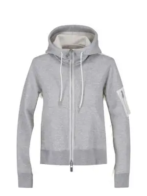 SACAI Sacai Contrast Panel Zip Hoodie