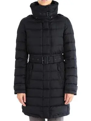Burberry Quilted Belted Long Sleeve Jacket - Black