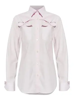 Moschino Bow Detail Button-up Shirt - Pink