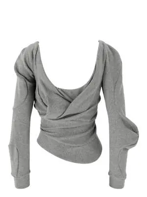 VIVIENNE WESTWOOD Long Sleeve Asymmetrical Top - Grey