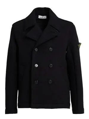 Stone Island Felted Wool Cardigan - Black