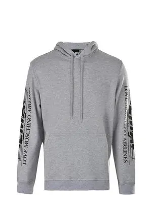 Moschino Long-sleeved Logo Sweater - Gray