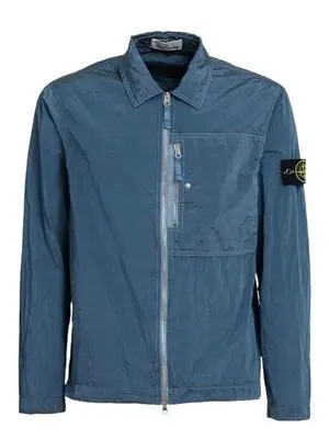 Stone Island Econyl Zip-up Shirt Jacket - Blue