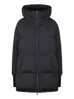 Herno Zip-up Padded Jacket With Drawstring Hood - Black