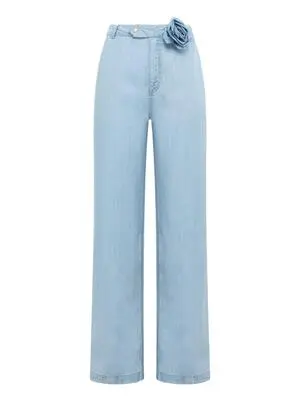 BLUGIRL Blugirl Belt Loop Jeans With Floral Detail