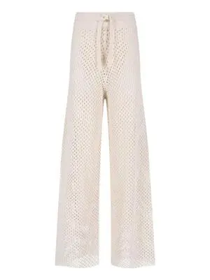 GOLDEN GOOSE Open-knit Wide-leg Drawstring Pants - No