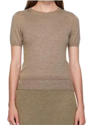 LISA YANG Delila Cashmere T-shirt - Deeptruffle