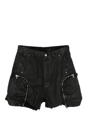 Rick Owens Bauhaus Zip Cargo Shorts - Black