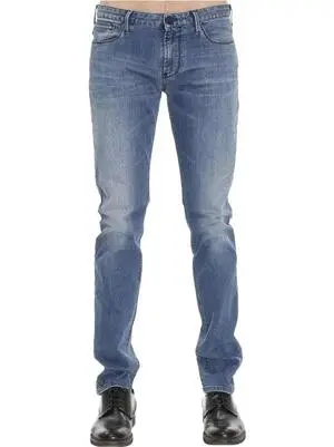 Emporio Armani Belt-loop Denim Jeans - Blue