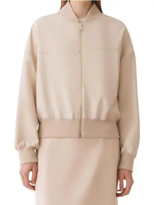 Fabiana Filippi Lace-insert Bomber Jacket - Nude