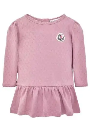 Moncler Long Sleeve Pleated Dress - Rose Pink