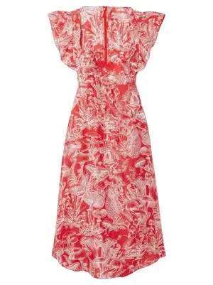 STELLA MCCARTNEY Stella McCartney Printed Silk Midi Dress