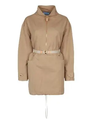 Prada Belted Drawstring Jacket - Nude