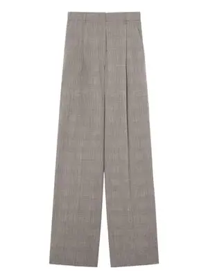GOLDEN GOOSE Wide-leg Checked Trousers - Grey