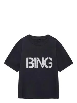 ANINE BING Graphic Print T-shirt - Black