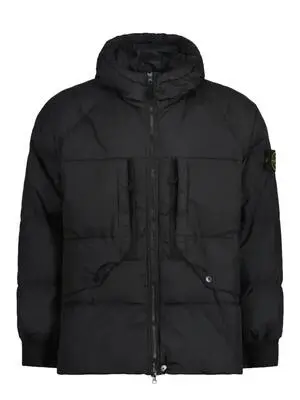 Stone Island Compass-patch Puffer Jacket - Black
