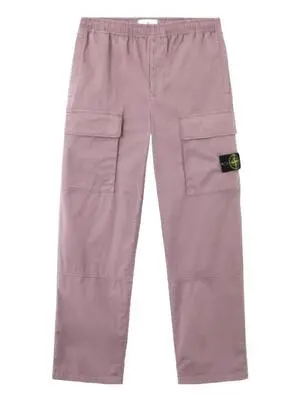 Stone Island Logo Patch Loose Cargo Pants - Purple-gray
