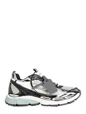 Off-White Be Right Back" Lace-up Sneakers - Light Grey Black