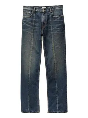 VERSACE Versace Distressed Straight-Leg Jeans