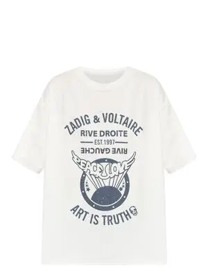 Zadig&Voltaire Rhinestone Crest T-shirt - White