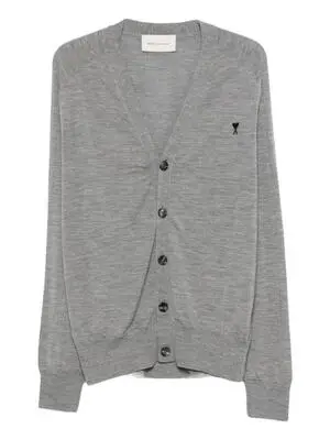 Ami V-neck Cardigan - Grey