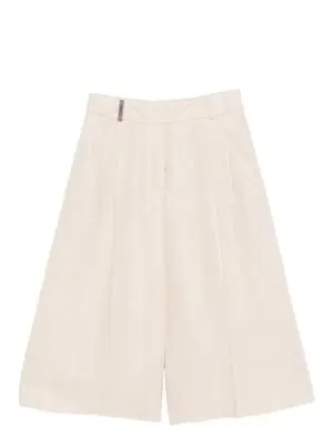 Peserico Front-pleat Shorts - White
