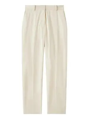 JOSEPH Coleman Long Light Cotton Trousers - White